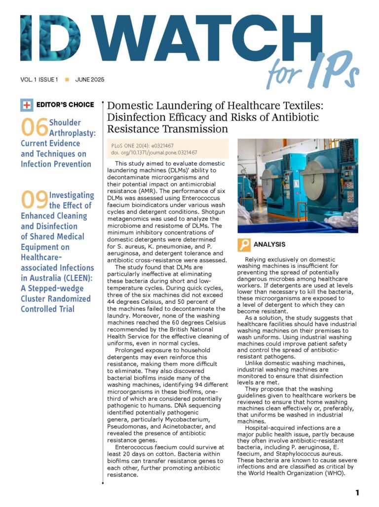 ID Watch for IPs - Healthcare Hygiene magazine